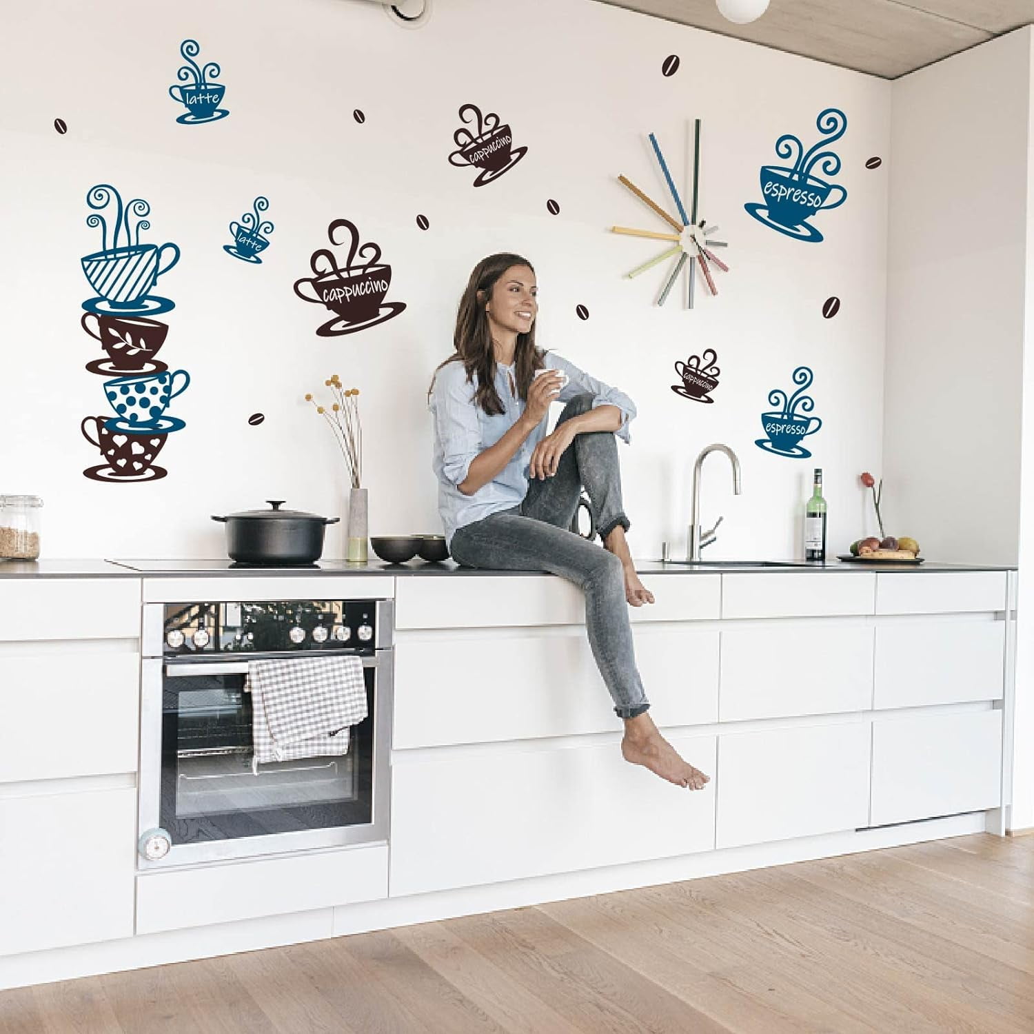 Coffee Espresso Latte Quotes Wall Stickers Peel and Stick Wall Decals ...