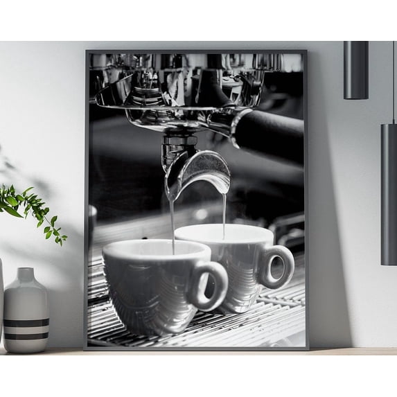 Coffee Espresso Poster Print Wall Decor Black And White Coffee Art ...
