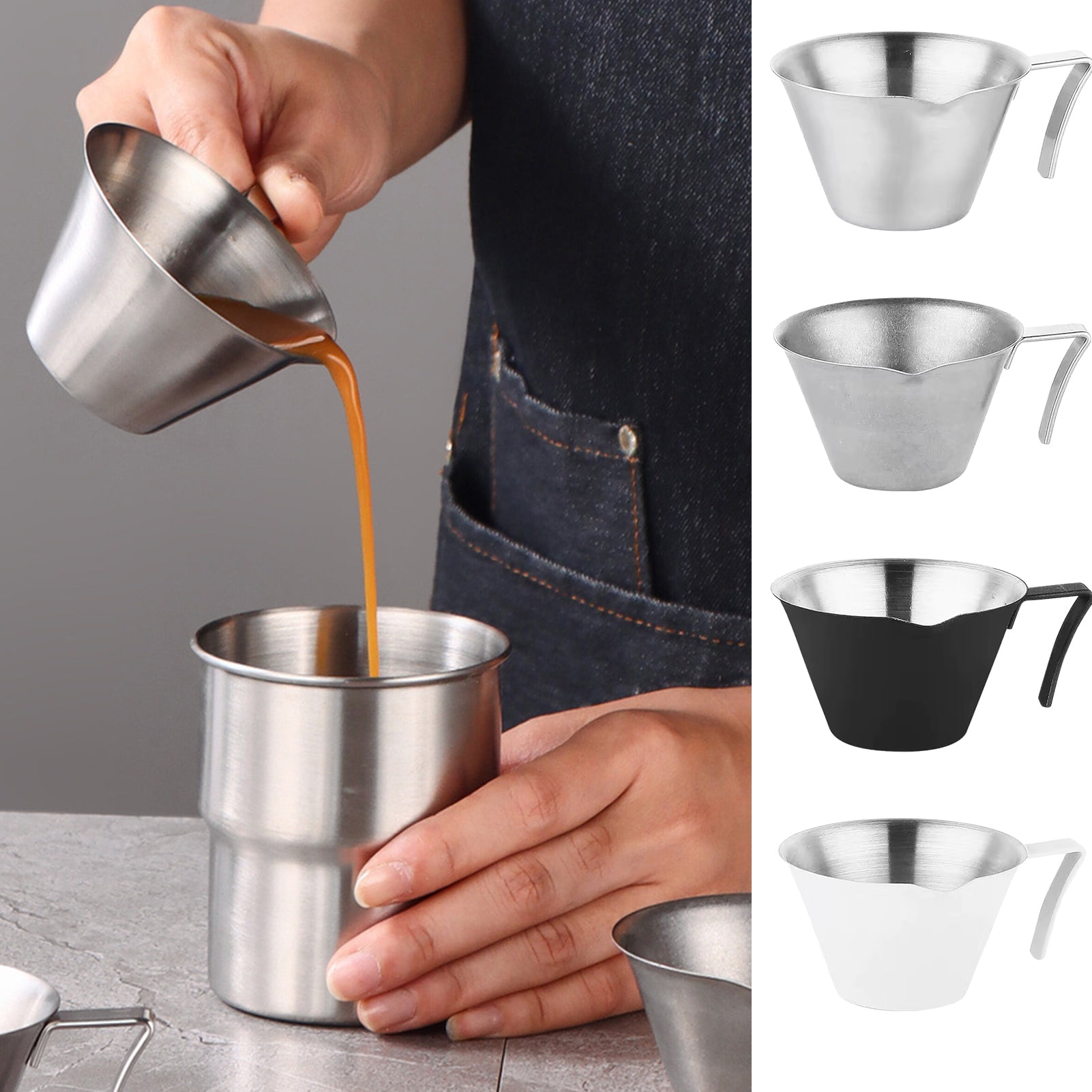 Coffee Extract Cup Stainless Steel Coffee Measuring Cup with Scale Easy ...