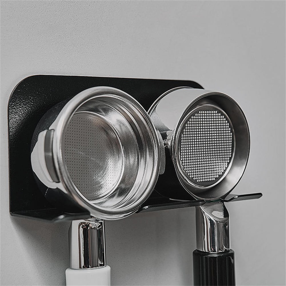 Coffee Filter Bottomless Wall Rack Portafilter Holder Bracket Black L ...