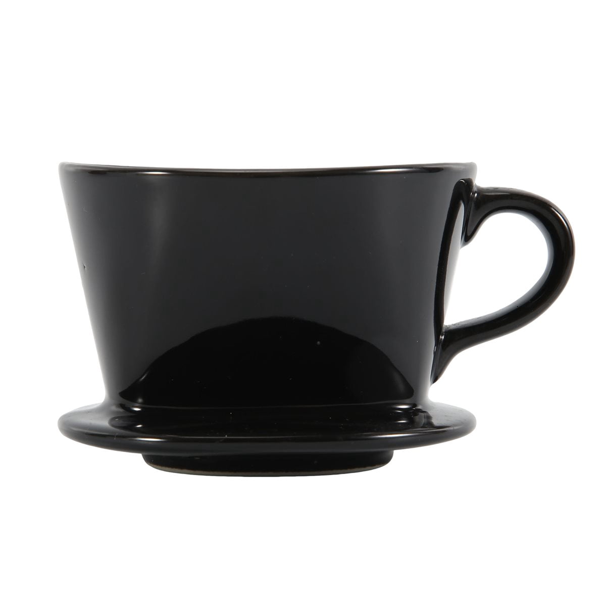 Coffee Filter Cup, Single Cup Black Ceramic Dripper, Reusable Drip ...
