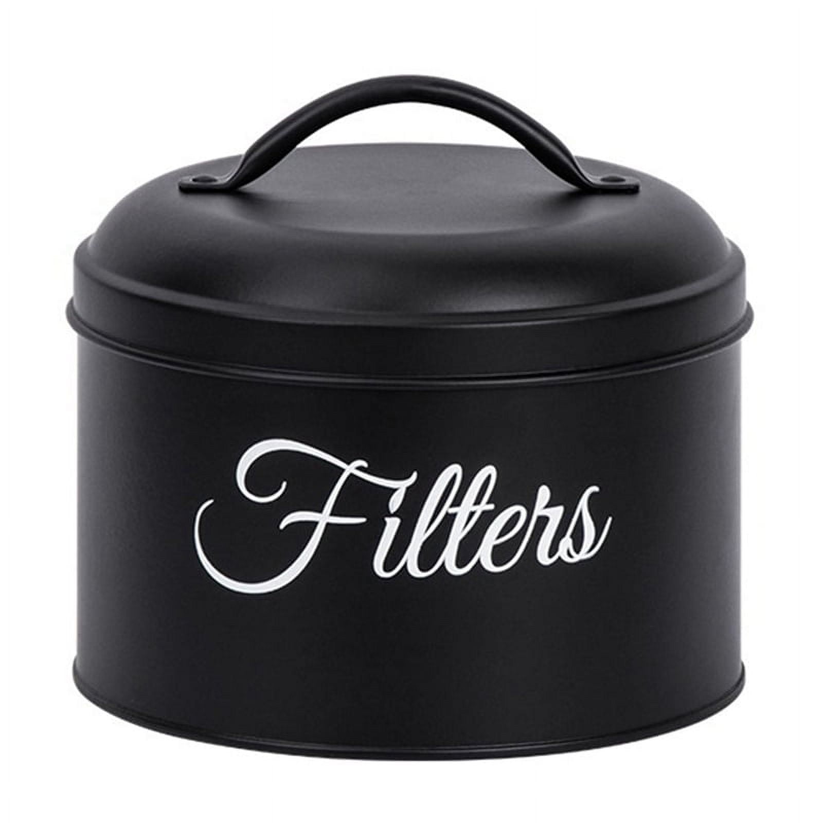 Coffee Filter Holder, Basket Coffee Filter Storage with Lid, Round ...