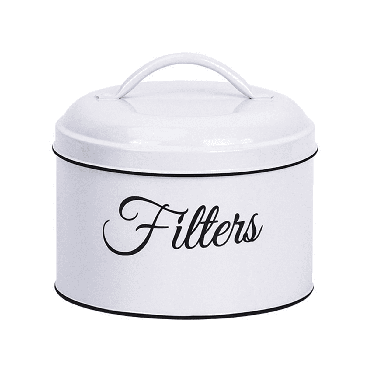 Coffee Filter Holder, Basket Coffee Filter Storage with Lid, Round ...