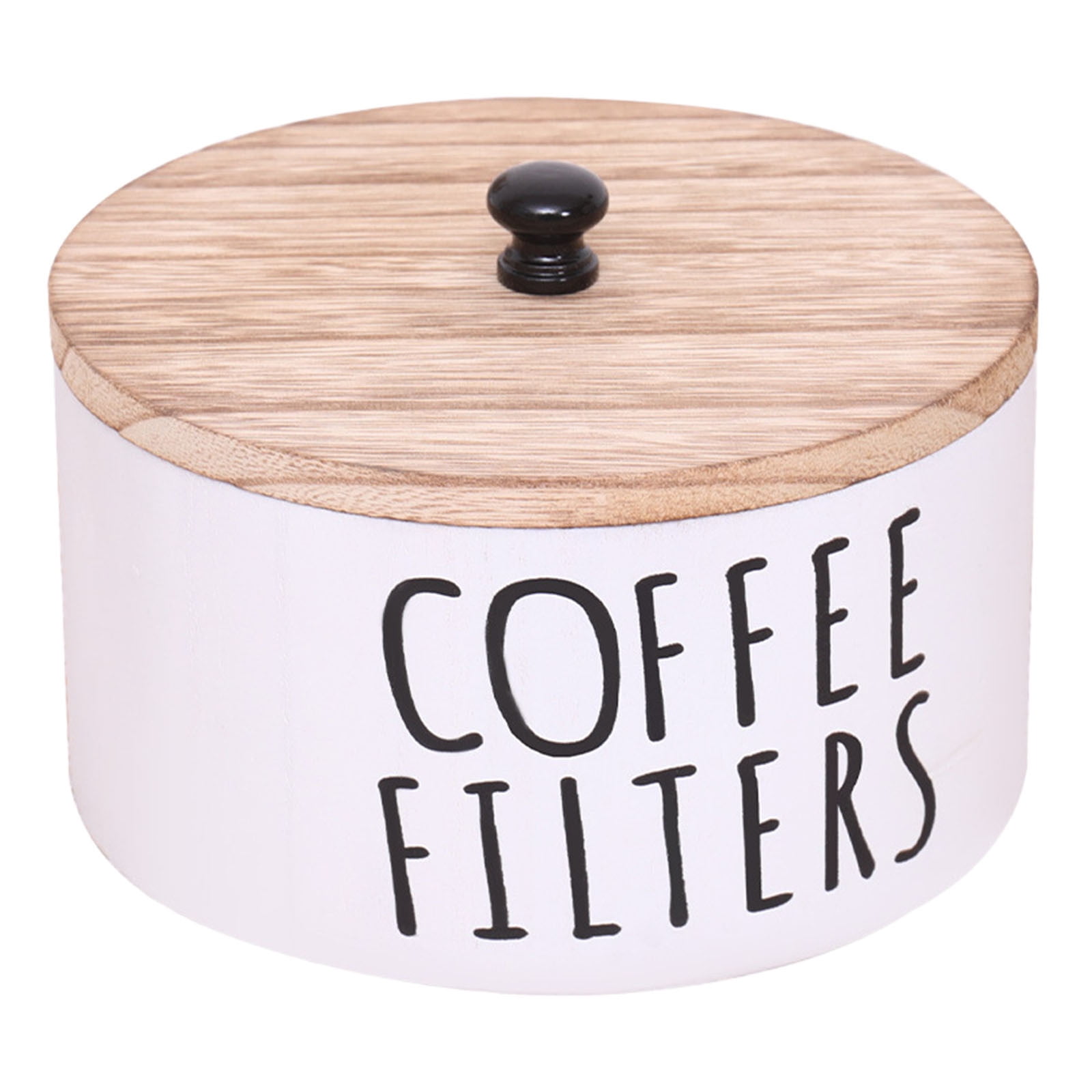 Coffee Filter Holder, Wooden Large Capacity Coffee Filter Storage Case ...