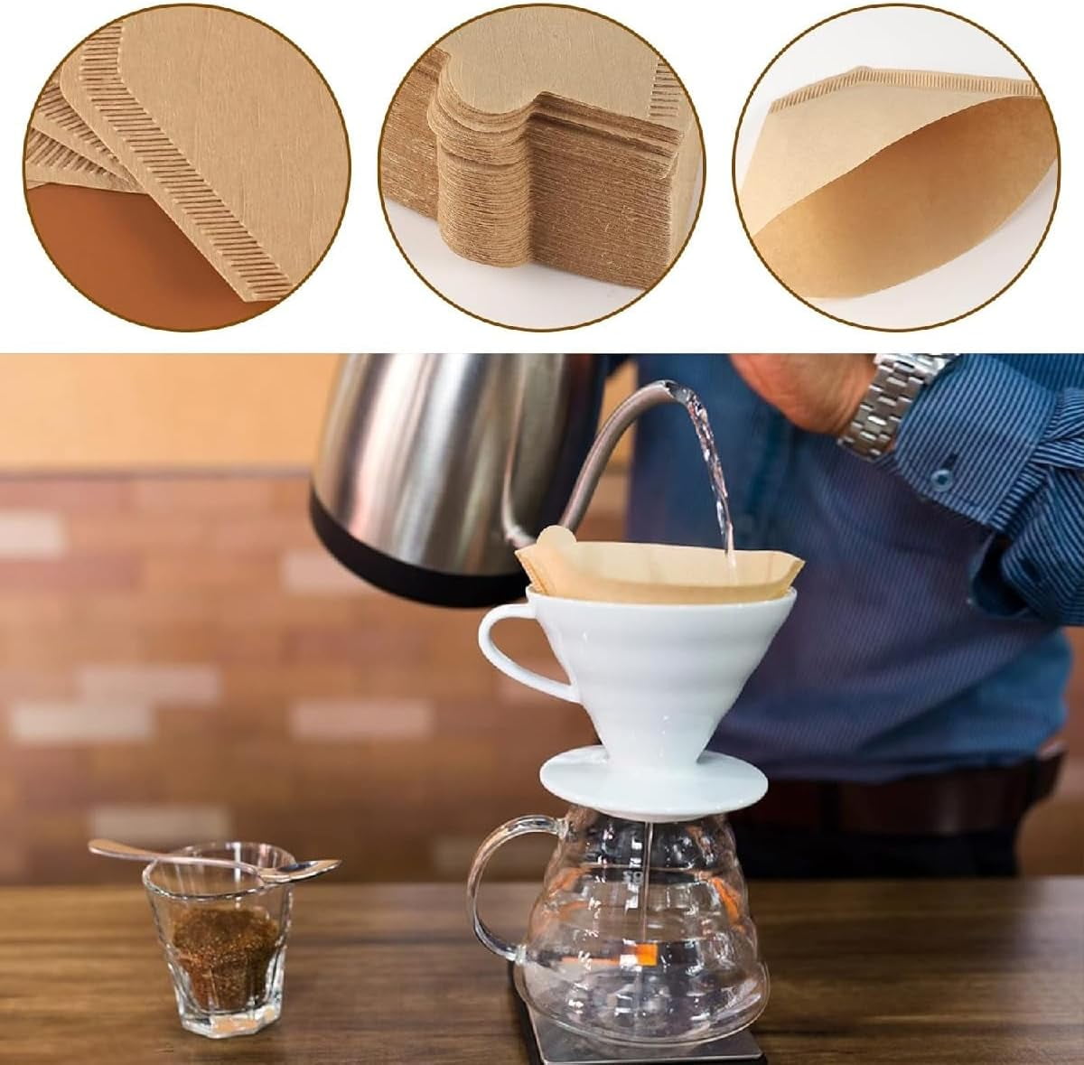 Coffee Filter Paper, U-Shaped Filter Coffee Filter Paper, Coffee ...