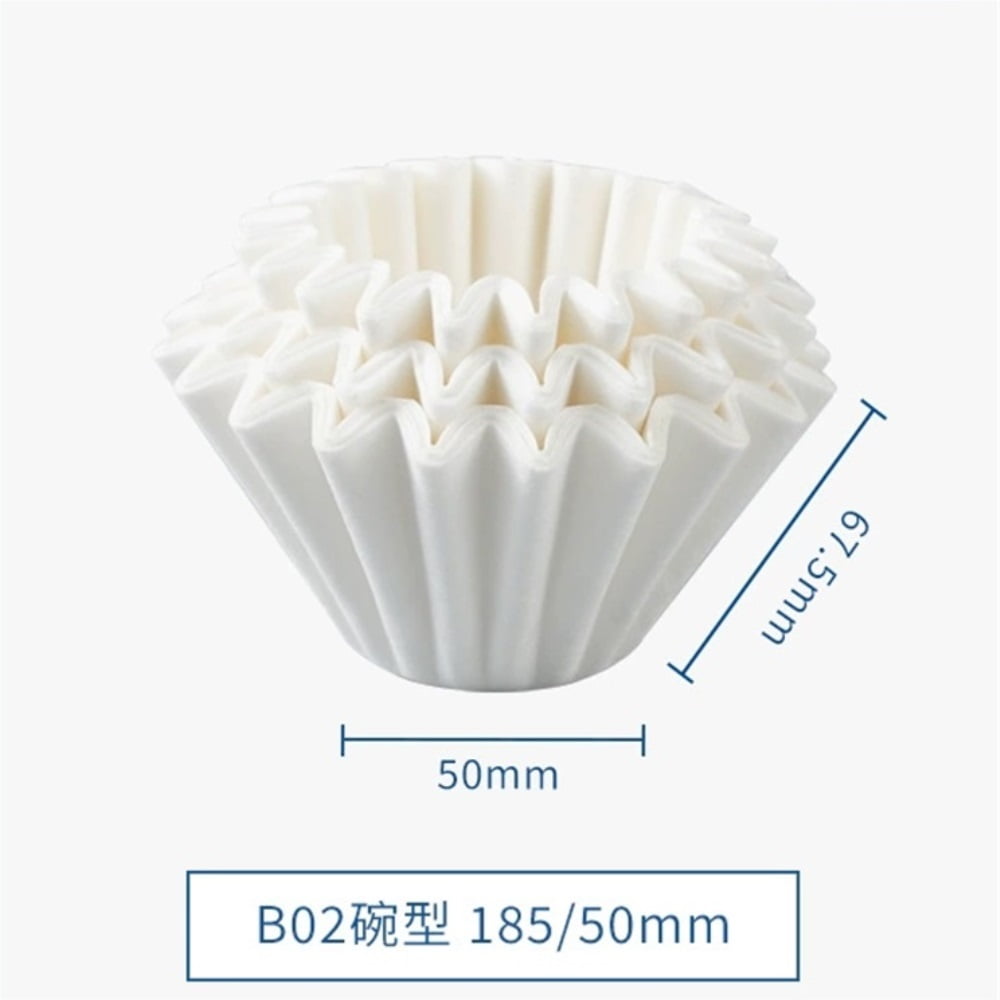 Coffee Filter Papers 100 Sheets 1-2Cups 3-4Cups Paper Filter #155 #185 ...