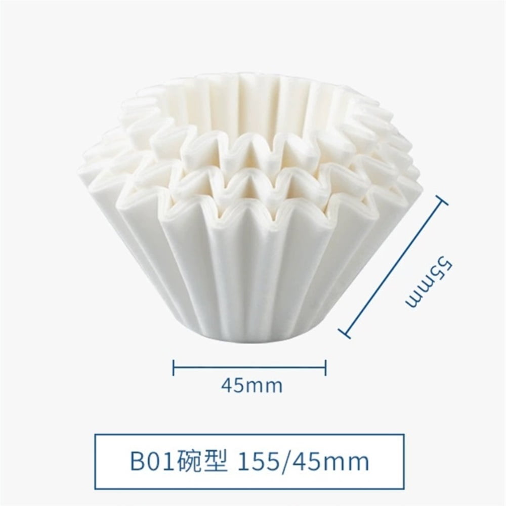 Coffee Filter Papers 100 Sheets 1-2Cups 3-4Cups Paper Filter #155 #185 ...