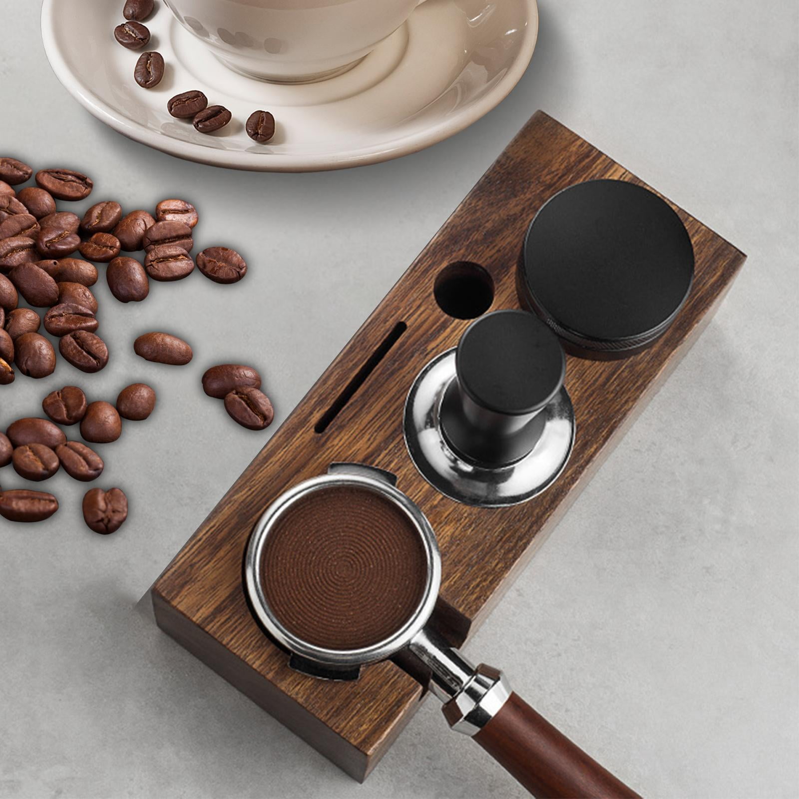 Coffee Filter Tamper Holder Wood Espresso Tamper Mat Stand for B 58mm ...