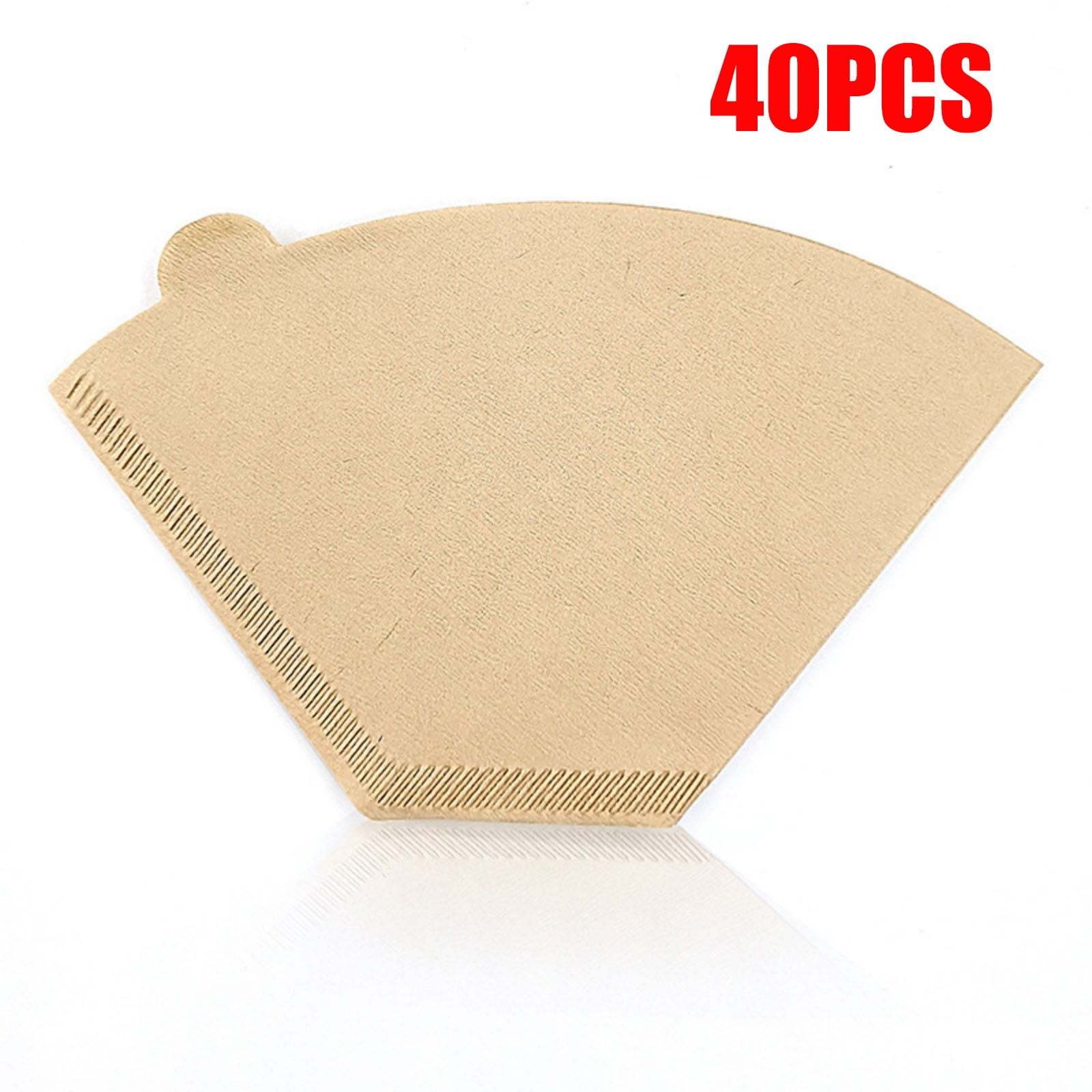 Coffee Filters Cone, 40 Count Pack Size, Natural Brown Unbleached Paper ...