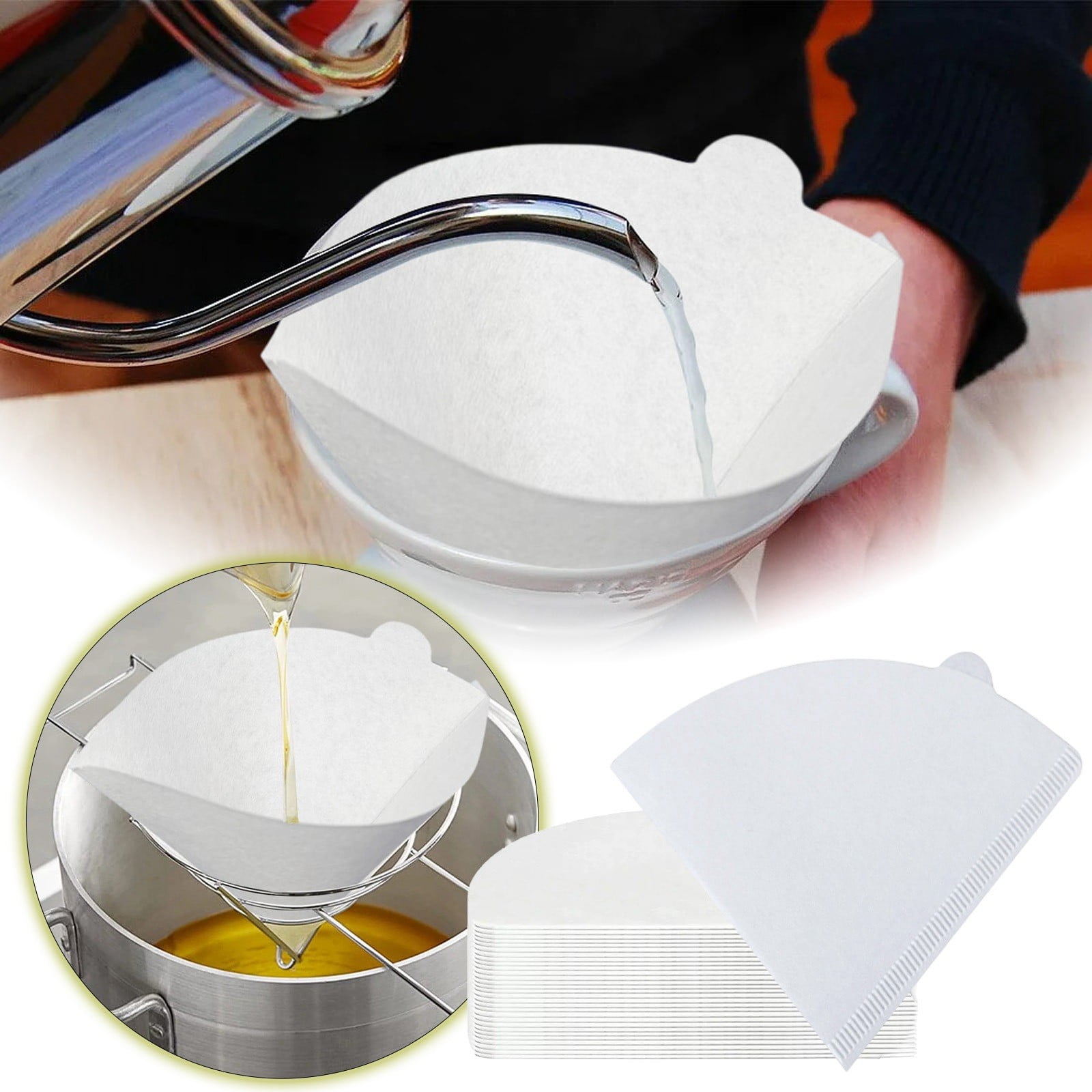 Coffee Filters Unbleached Cone Filters 200 Count Disposable Natural ...