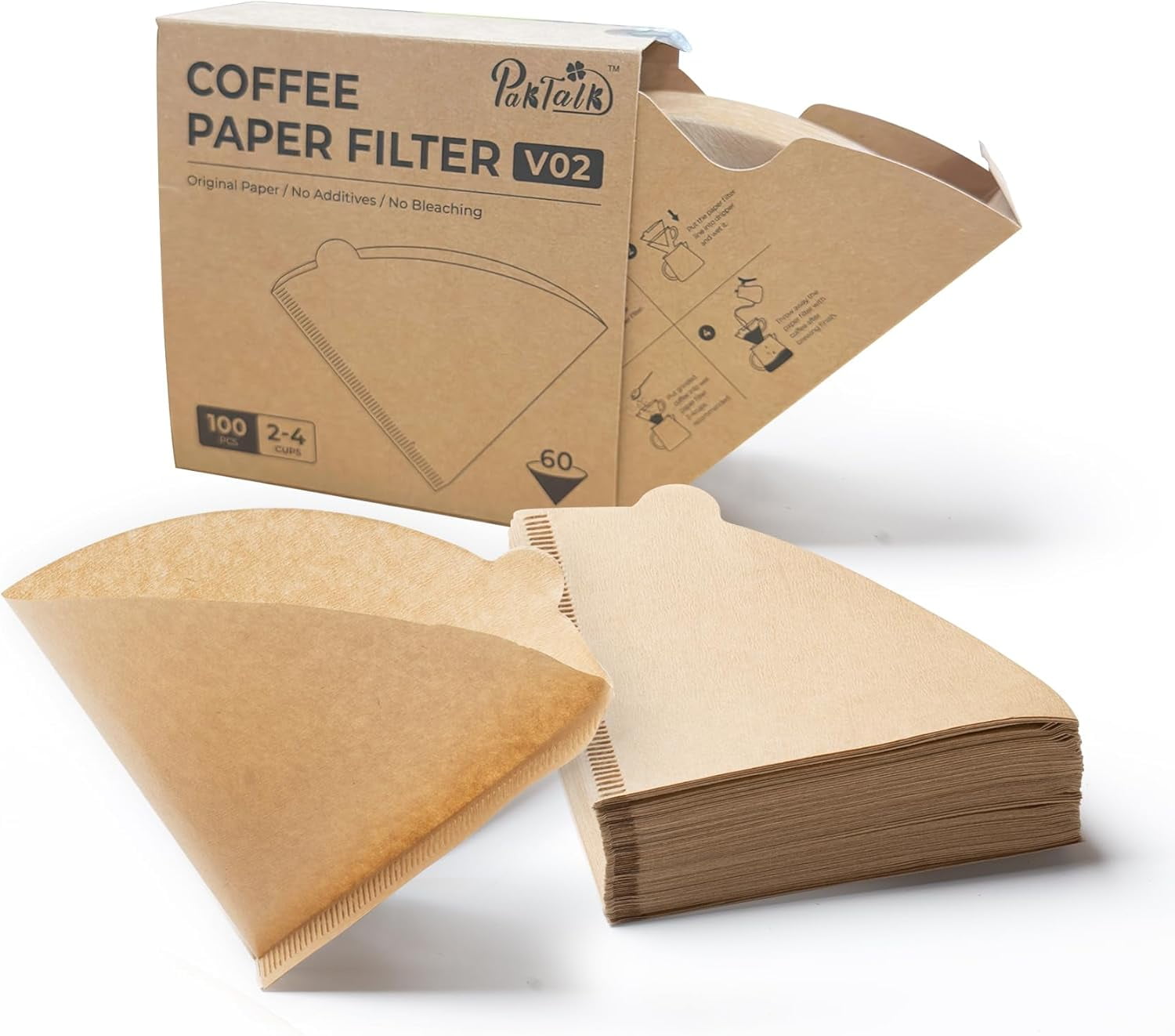 Coffee Filters V60 Coffee Filter Size 02 Cone Coffee Filters 2-4 Cups ...