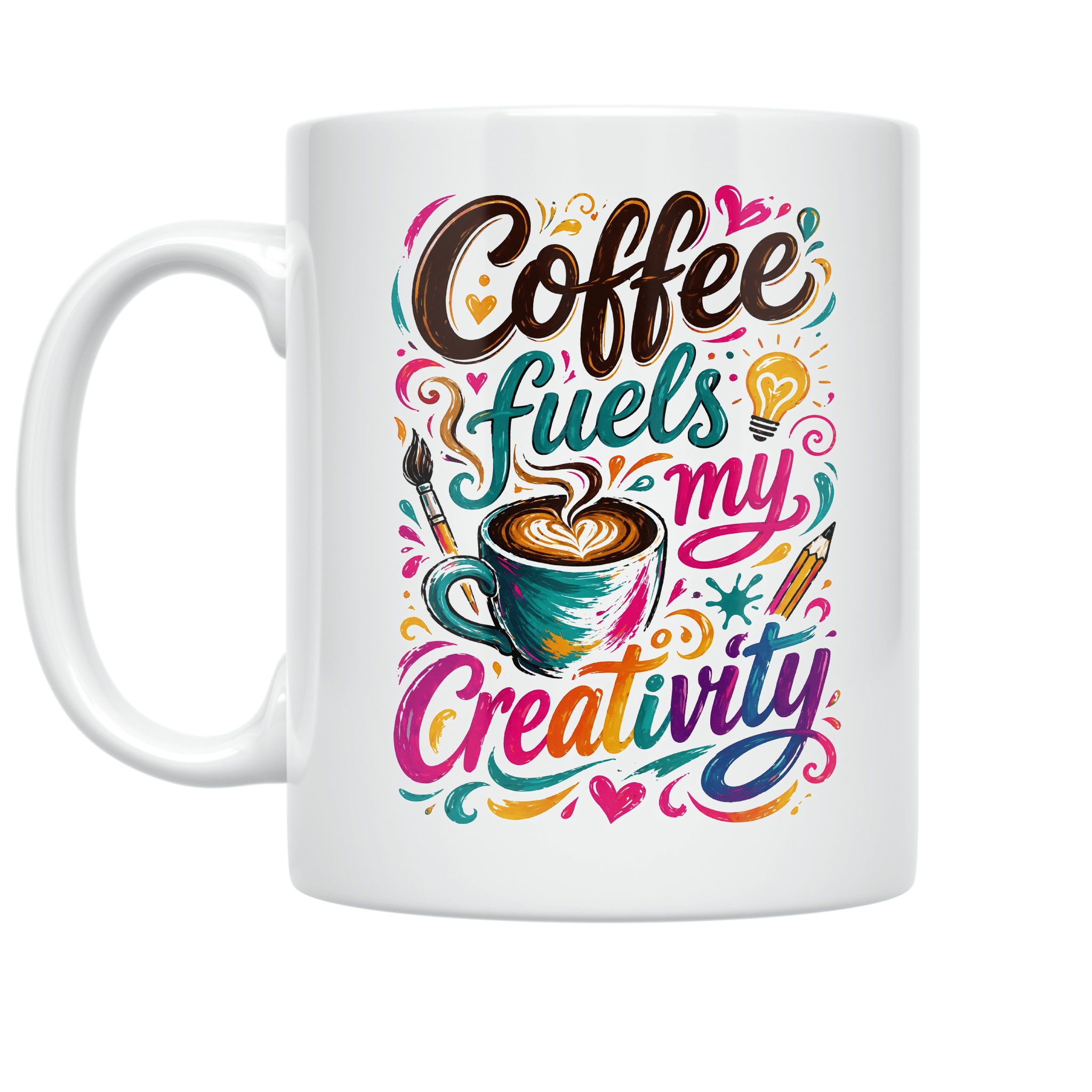 Coffee Fuels My Creativity - Creative Mind - 11 oz Ceramic Coffee Mug ...
