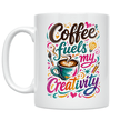 Coffee Fuels My Creativity - Creative Mind - 11 oz Ceramic Coffee Mug ...