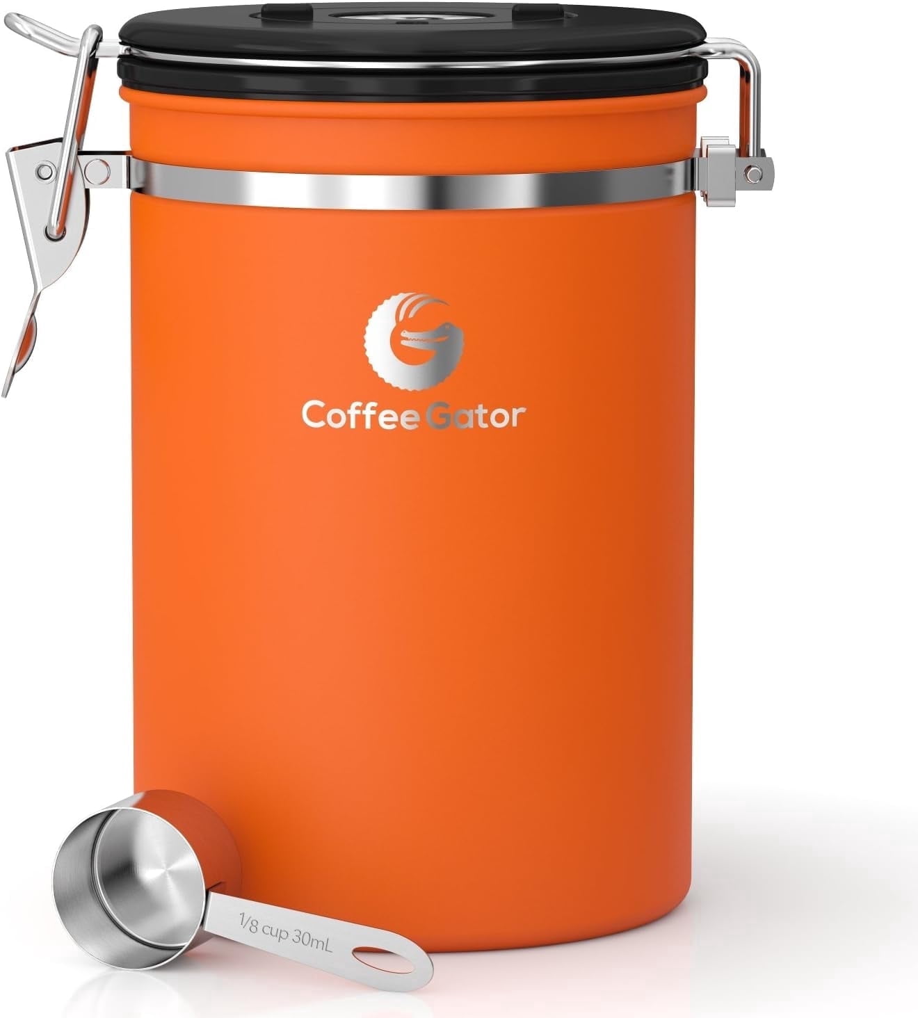 Coffee Gator Stainless Steel Coffee Grounds and Beans Container ...