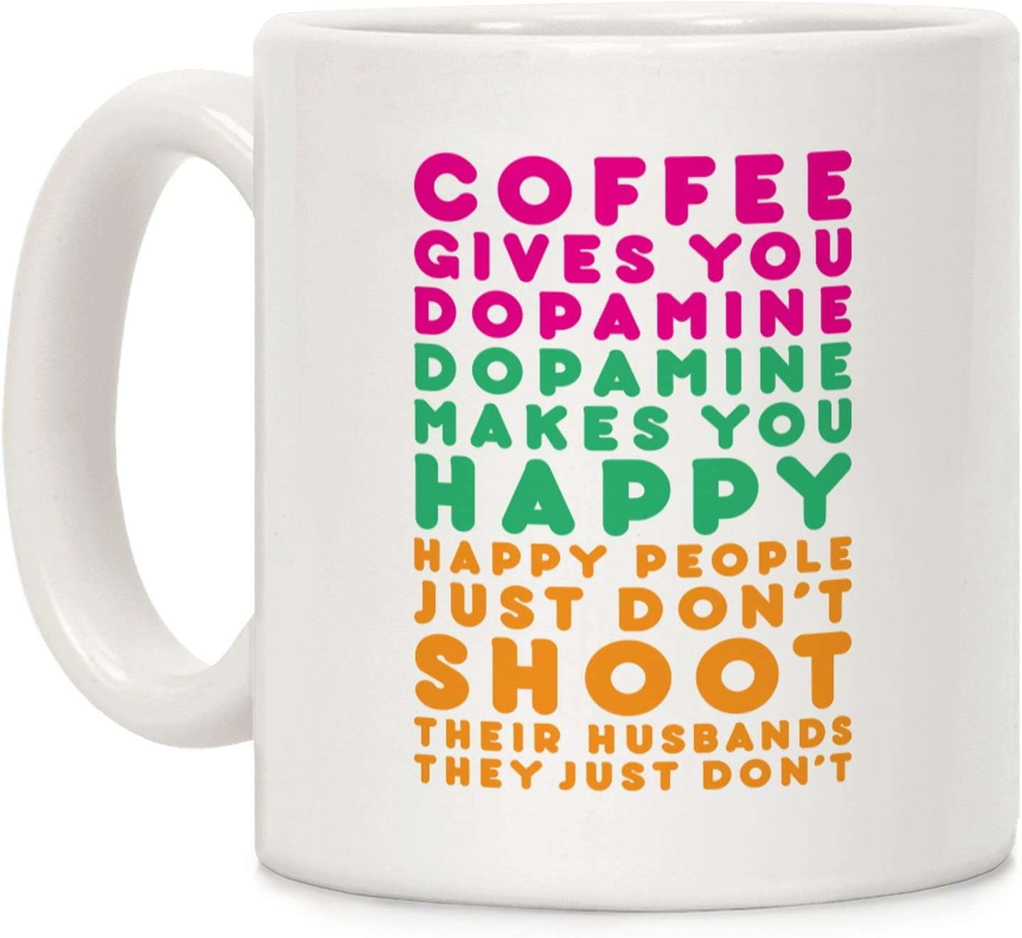Coffee Gives You Dopamine White 11 Ounce Ceramic Coffee Mug - Walmart.com