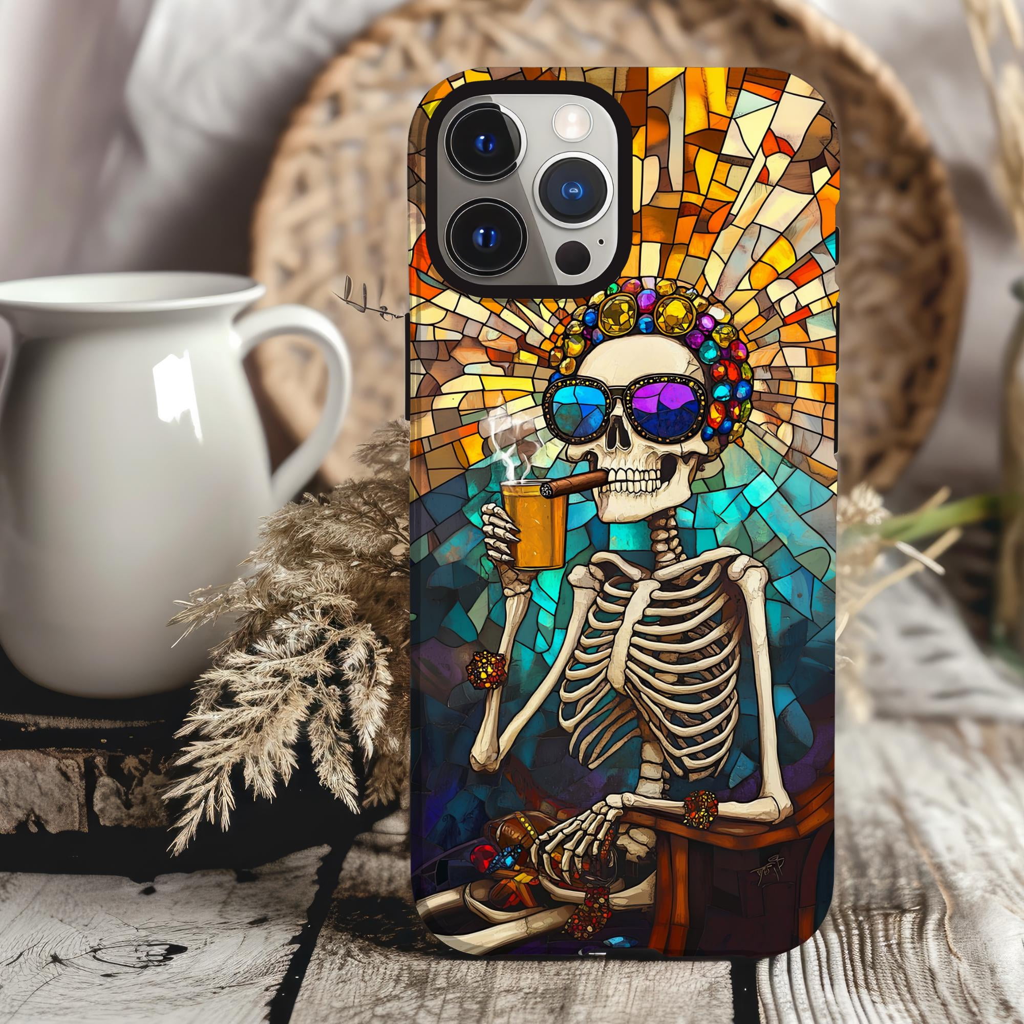 Coffee Glow Case With Playful Reading Inspired Artwork for iPhone 17 ...