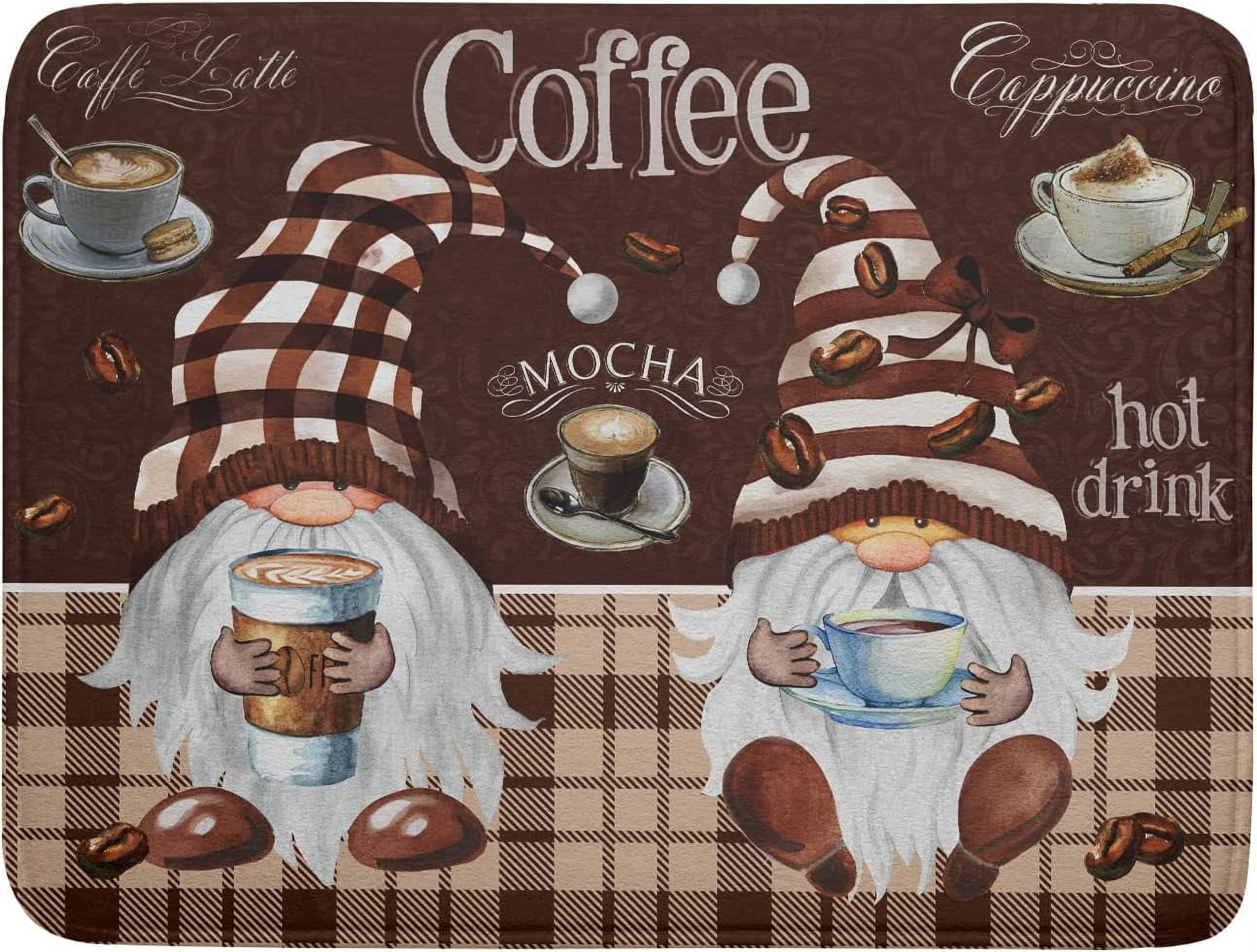 Coffee Gnomes Dish Drying Mat 18x24 Inch, Coffee Maker Mats for ...