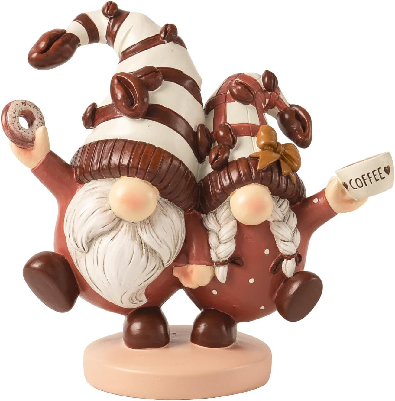 Coffee Gnomes Figurines Coffee Bar Station Decor, 5.2" Resin Gnomes ...