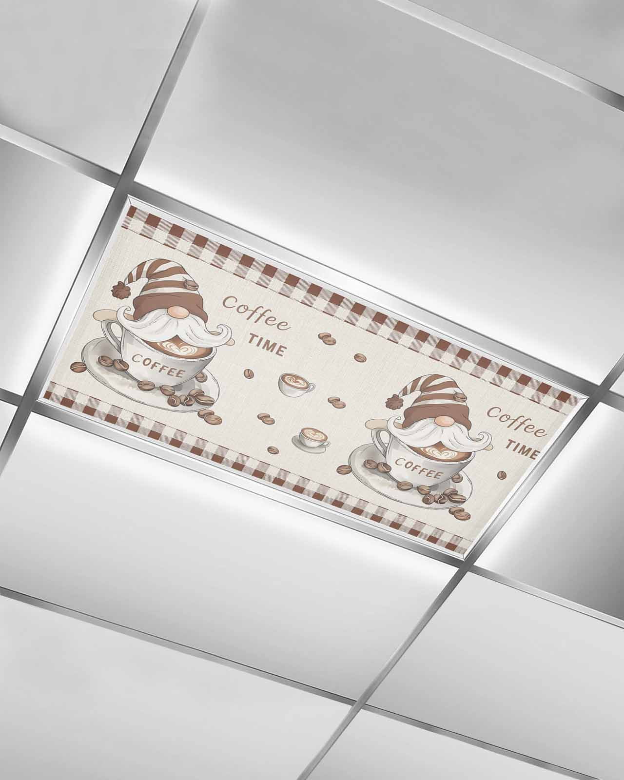 Coffee Gnomes Fluorescent Light Covers for Ceiling Lights 4x2 feet,1 ...