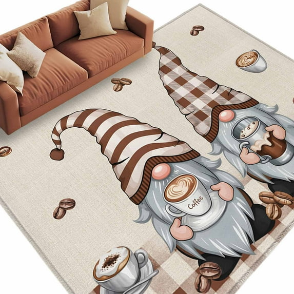 Coffee Gnomes Large Area Rugs for Bedroom Living Room, Soft Non Slip ...