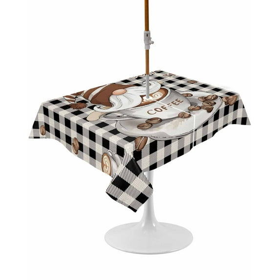 Coffee Gnomes Rectangle Outdoor Tablecloth, Waterproof Table Cloth ...