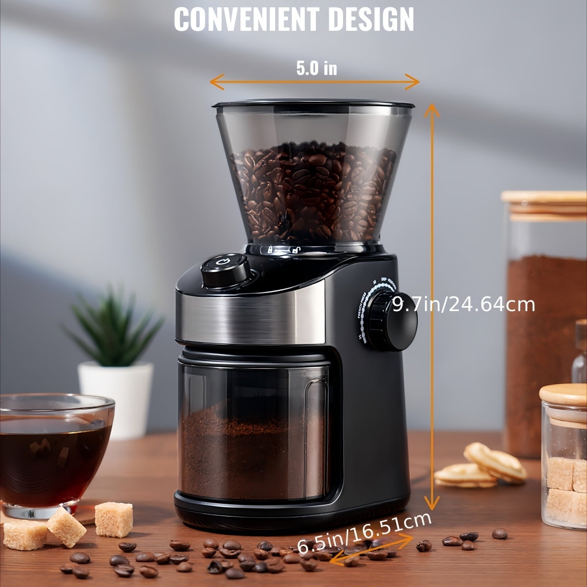 Coffee Grinder Burr Electric, Automatic Coffee Bean Grinder With 40 ...