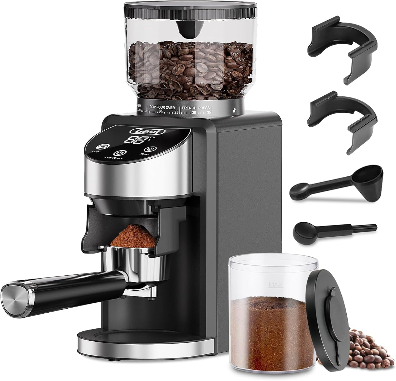 Coffee Grinder Electric,Coffee Bean Grinder with 35 Grind Settings for ...