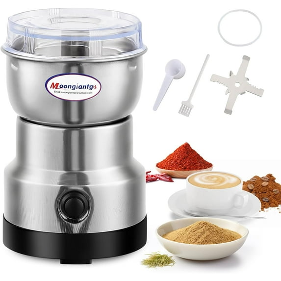 Coffee Grinder Electric, Mini Spice Grinder, 200W 10s Fast Grinding ...