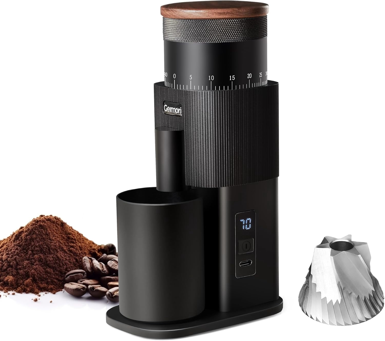Coffee Grinder, Portable Cordless Rechargeable Coffee Grinder Geimori ...