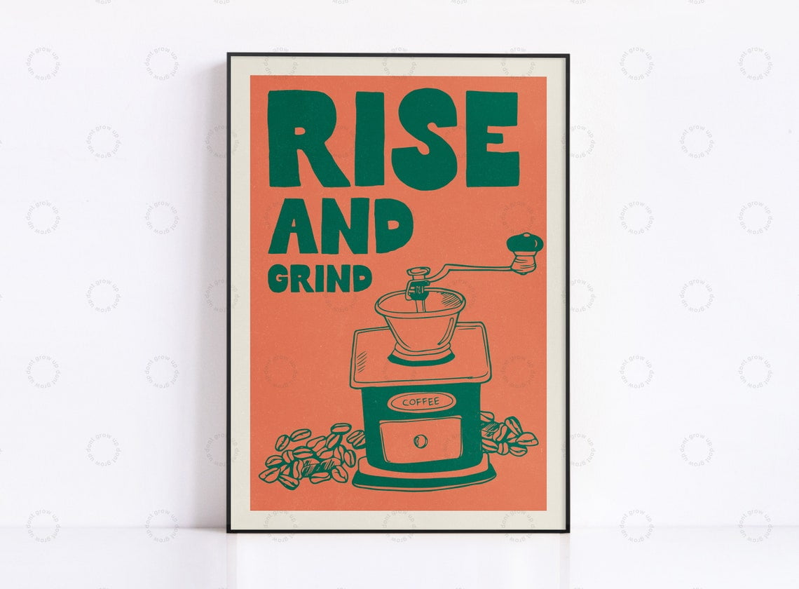 Coffee Grinder Print, Vintage Drink Poster, Retro Food Print, Coffee ...
