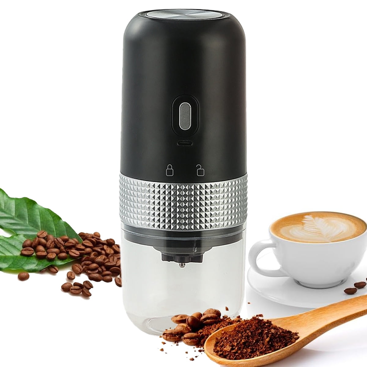 Coffee Grinder , Small Cordless Coffee Grinder Mini with Multi Grind ...