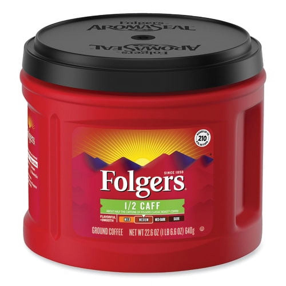 Coffee, Half Caff, 22.6 Oz Canister | Bundle of 10 Each - Walmart.com
