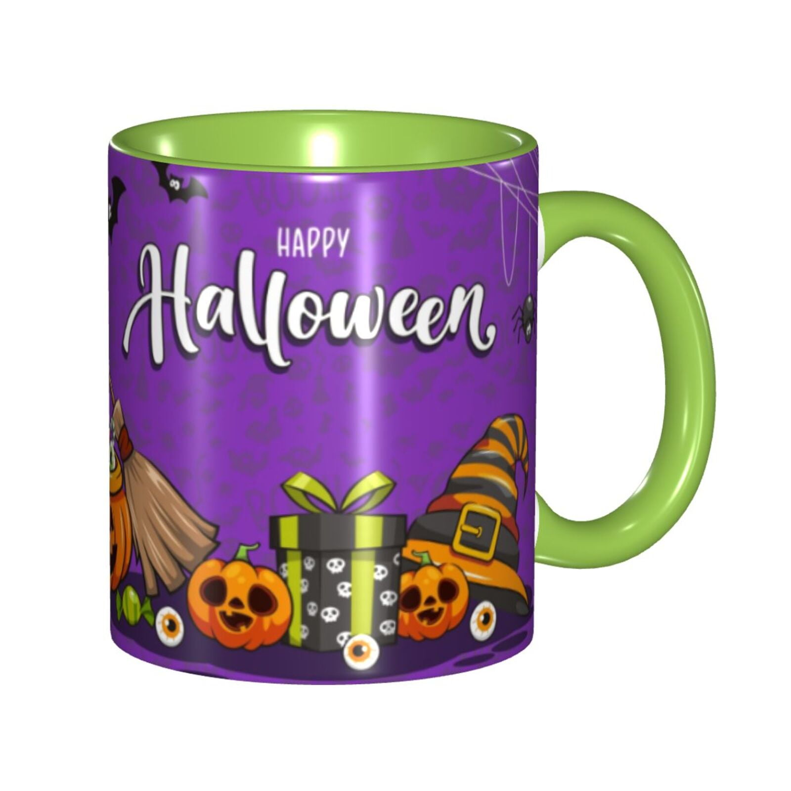 Coffee Halloween Cups with Handle Halloween Happy M Ceramic Halloween ...