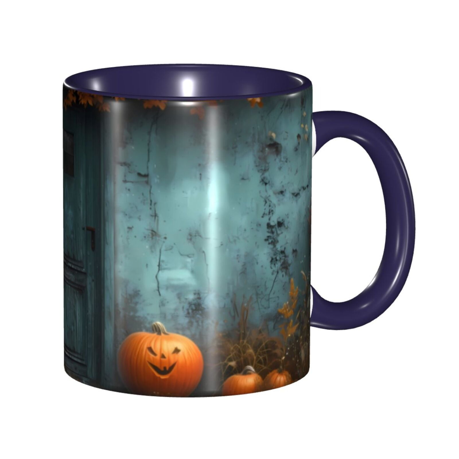 Coffee Halloween Cups with Handle Halloween Maple Leaf Pumpkin Vintage ...