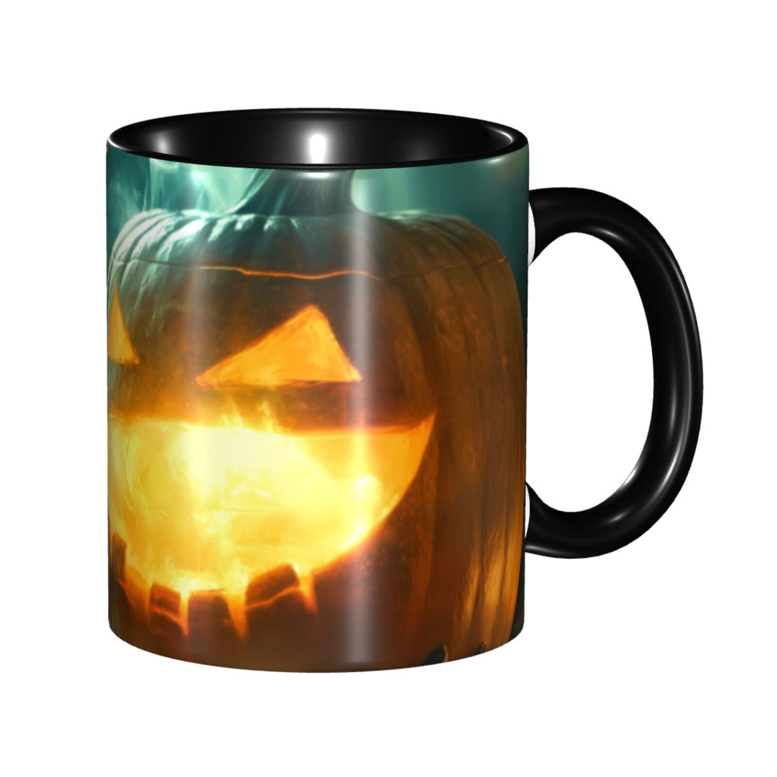 Coffee Halloween Cups with Handle Halloween Witch Mysterious Pumpkin B ...