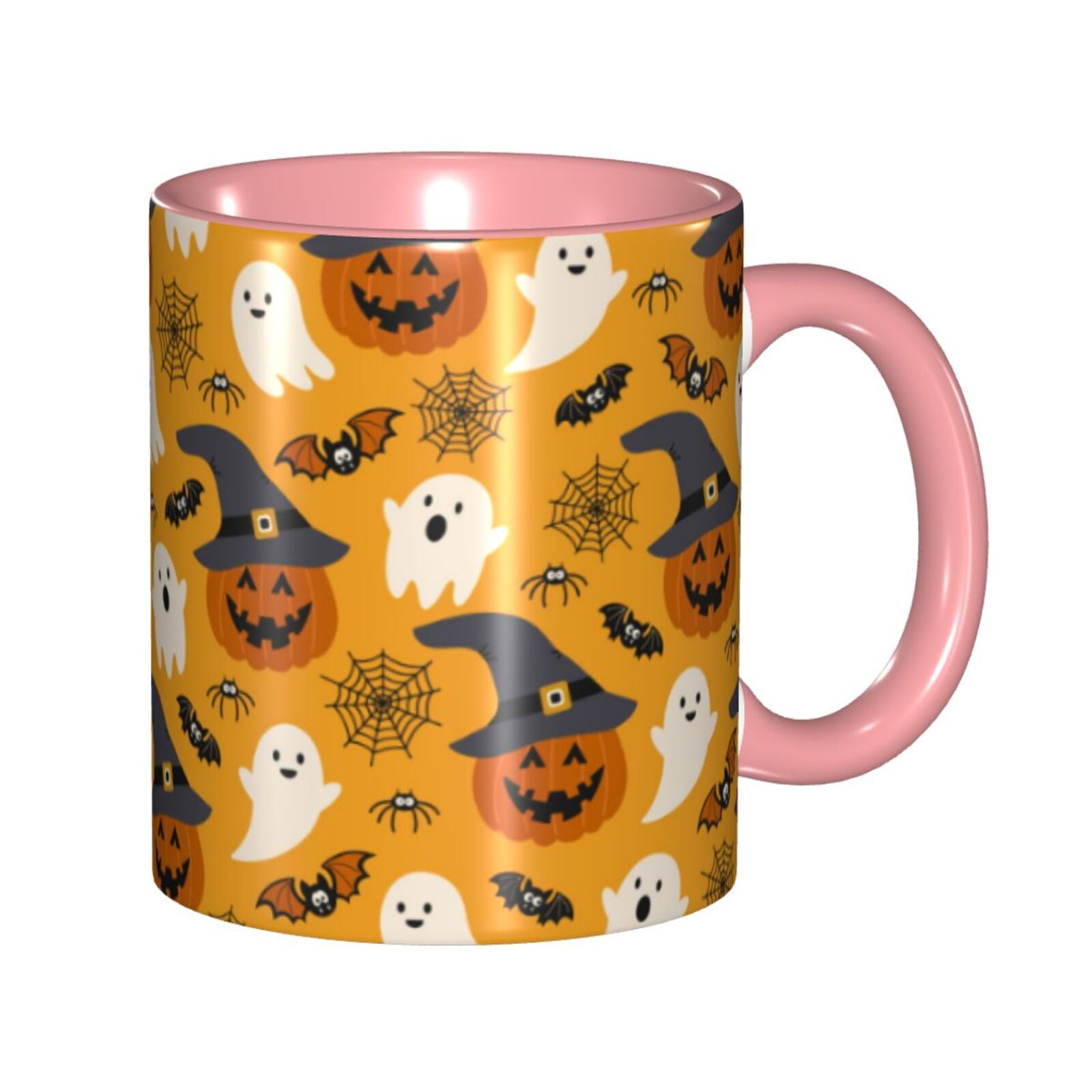 Coffee Halloween Cups with Handle halloween pumpkin spider web ghost ...