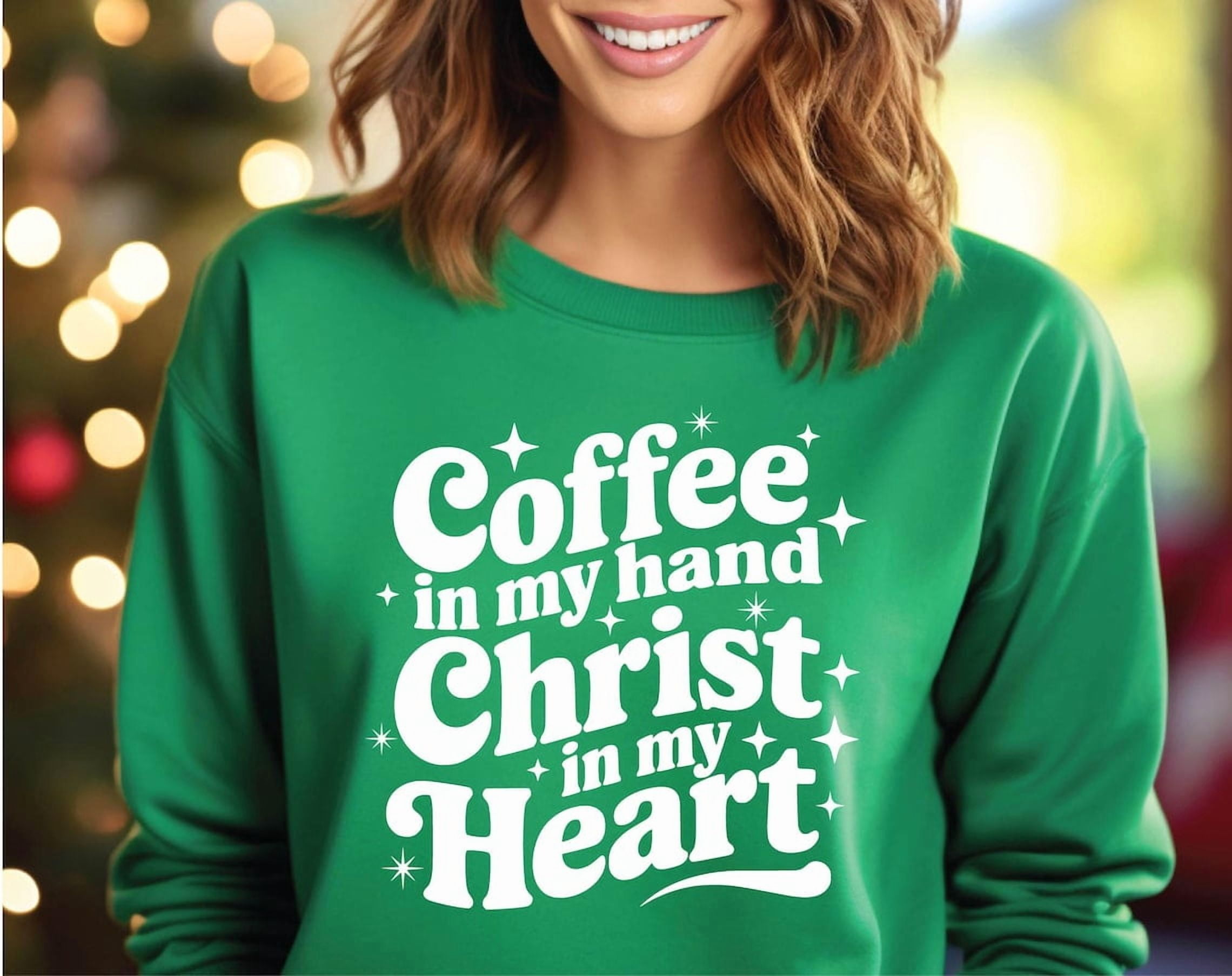 Coffee Is In My Hand Christ In My Heart Shirt, Jesus Fall T Shirt ...