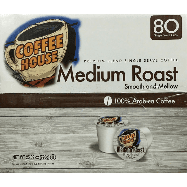 Coffee House Premium Blend Medium Roast Single Serve Coffee Pods, 80 ...