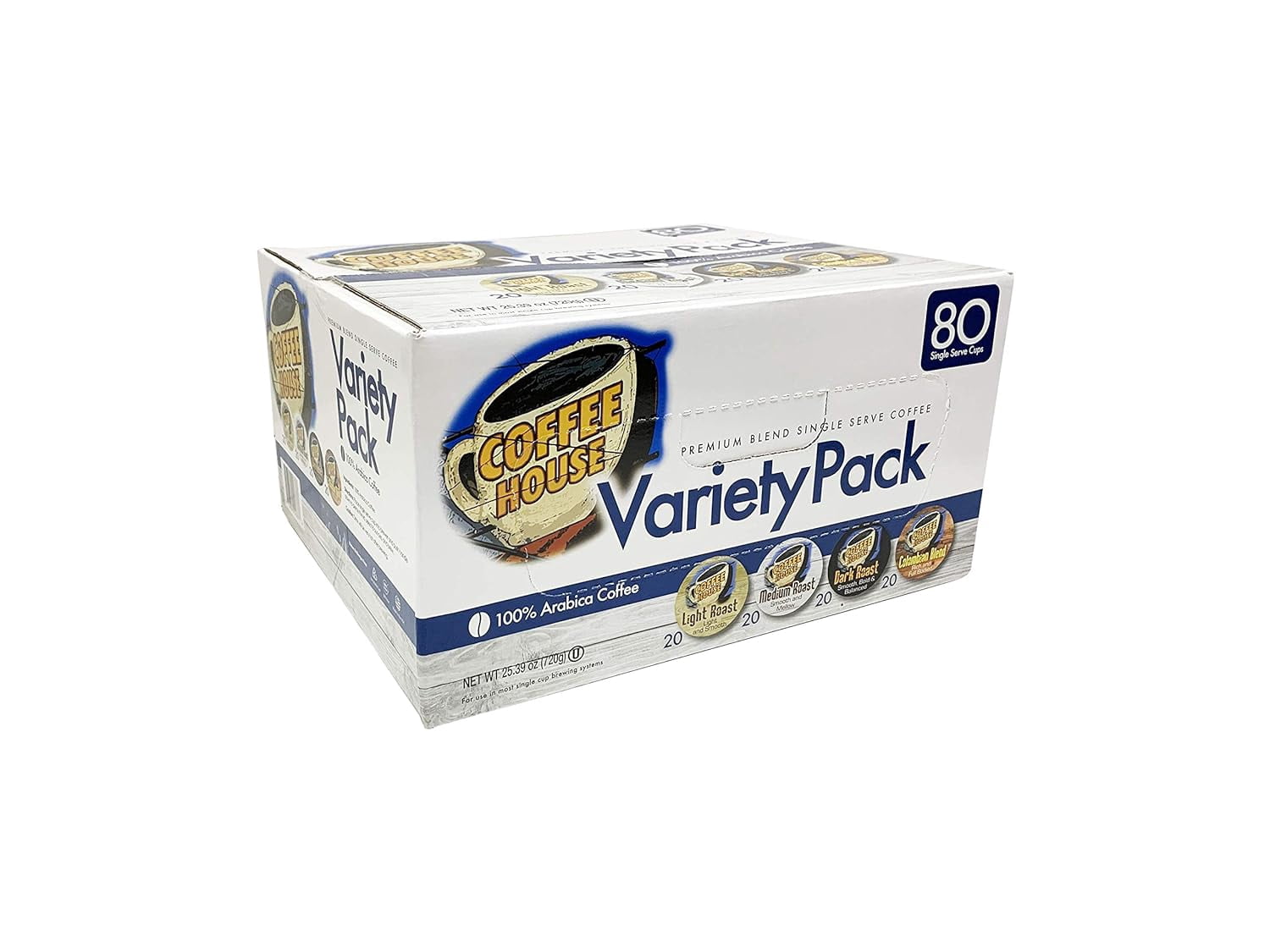 Coffee House Premium Blend Single Serve Coffee, 80 Count Variety Pack ...