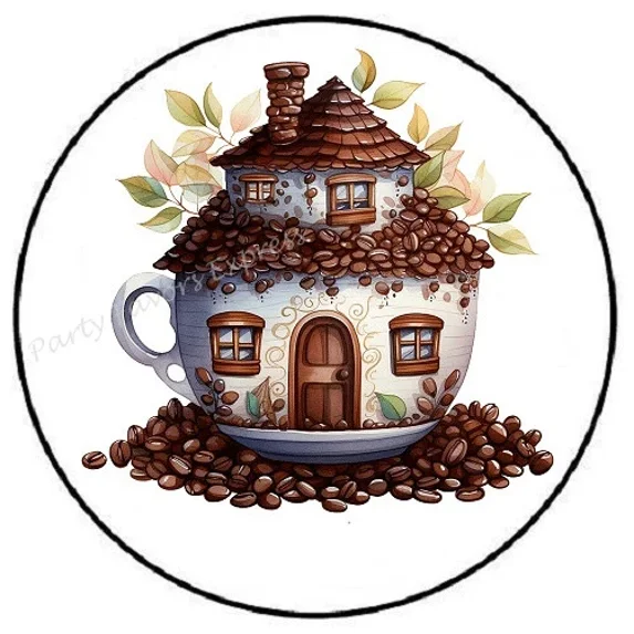 Coffee House Stickers Party Favors Phone Decal Water Bottle Stickers ...