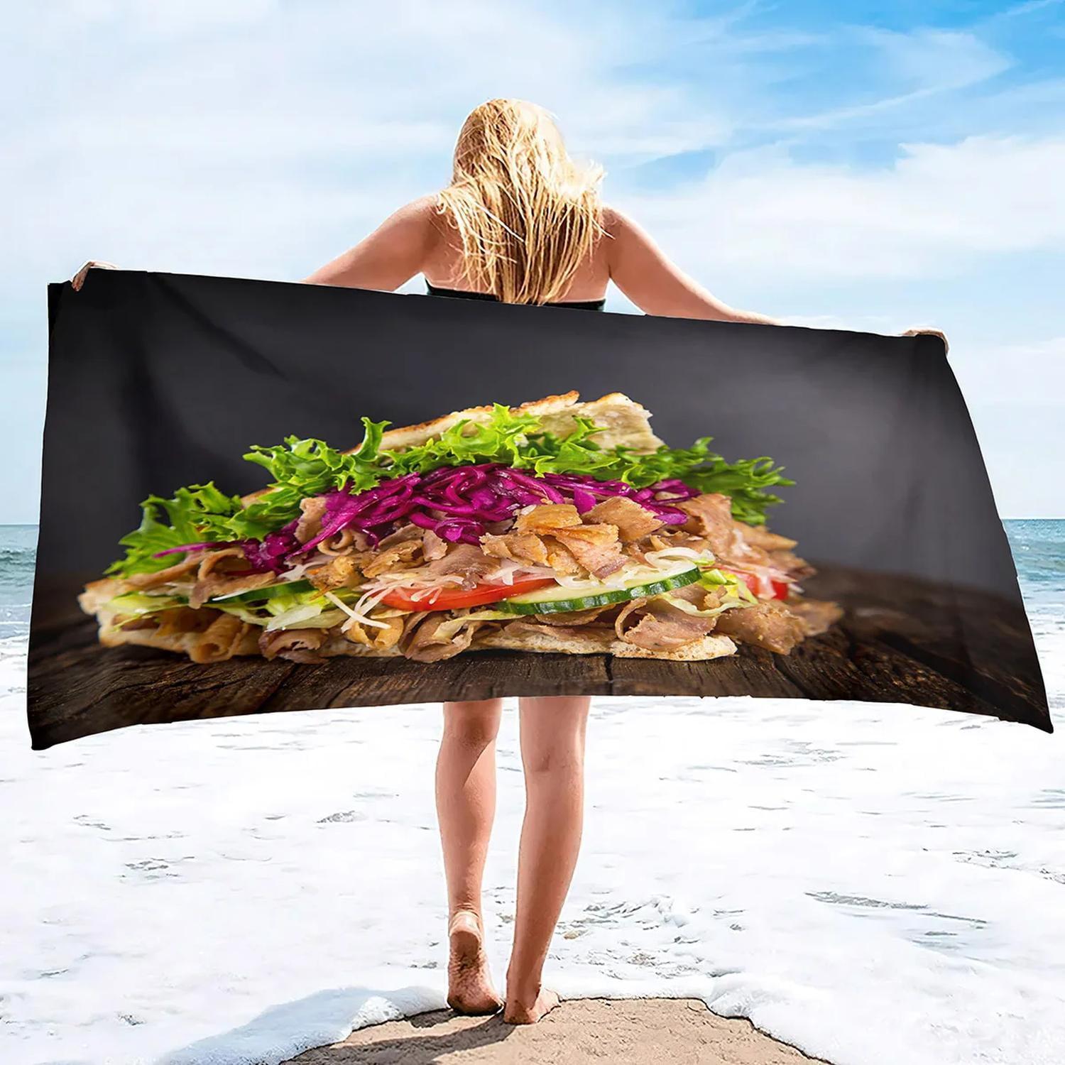 Coffee Ice Cream Super Absorbent Beach Towel Quick Dry Sand Free ...