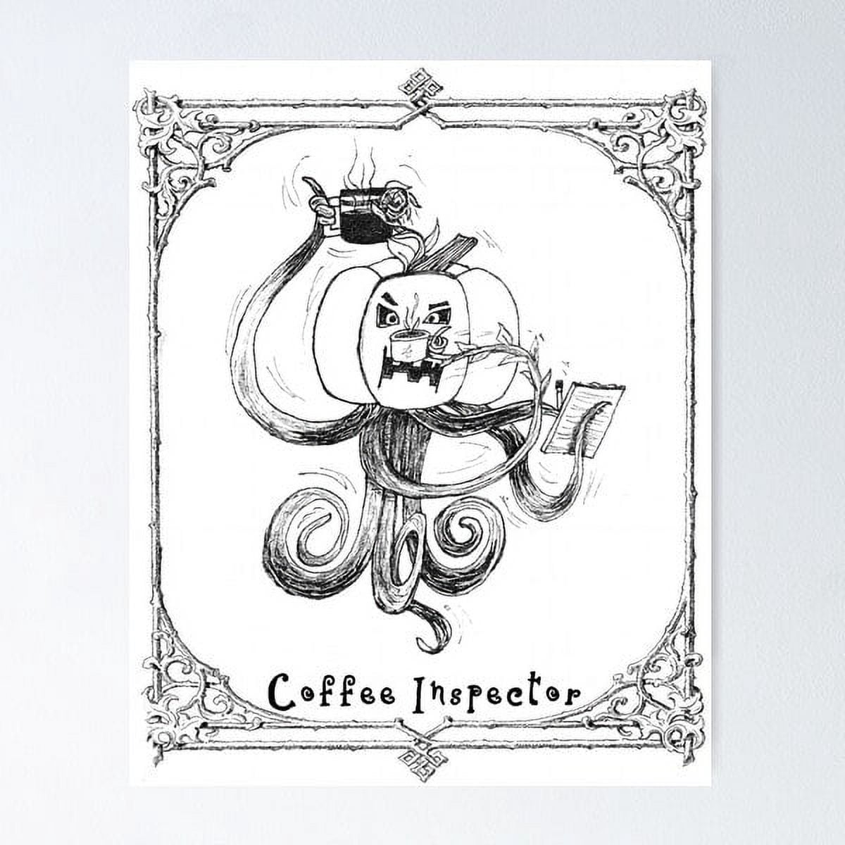 Coffee Inspector Poster Wall Art, Modern Wall Decor For Living Room ...