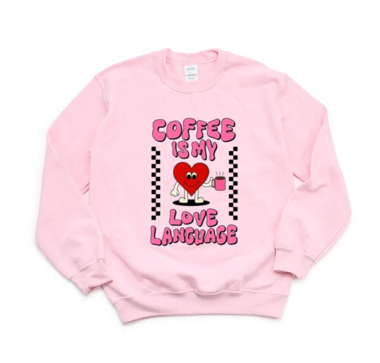Coffee Is My Love Language Funny Romantic Caffeine Quote Java Mug Drink ...