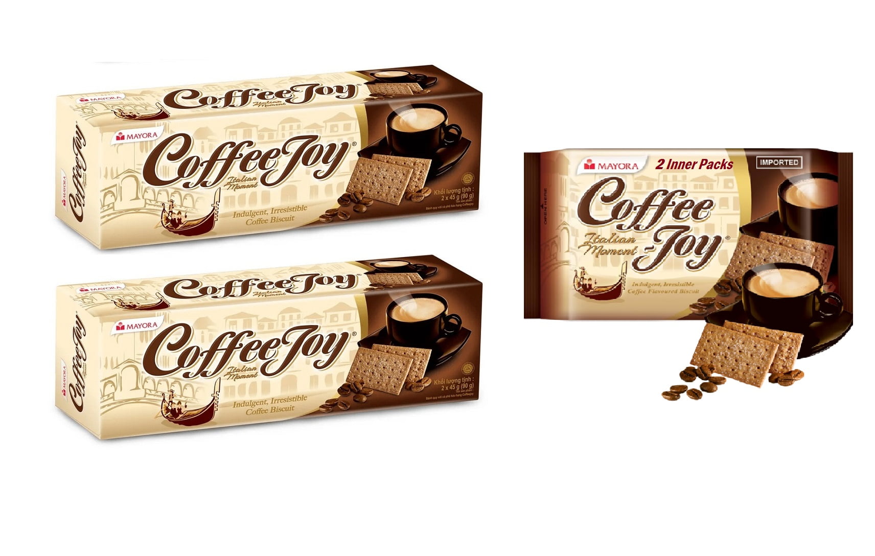 Coffee Joy Italian Moment Coffee Biscuit Two (2) Pack Net WT. 3.2oz ...