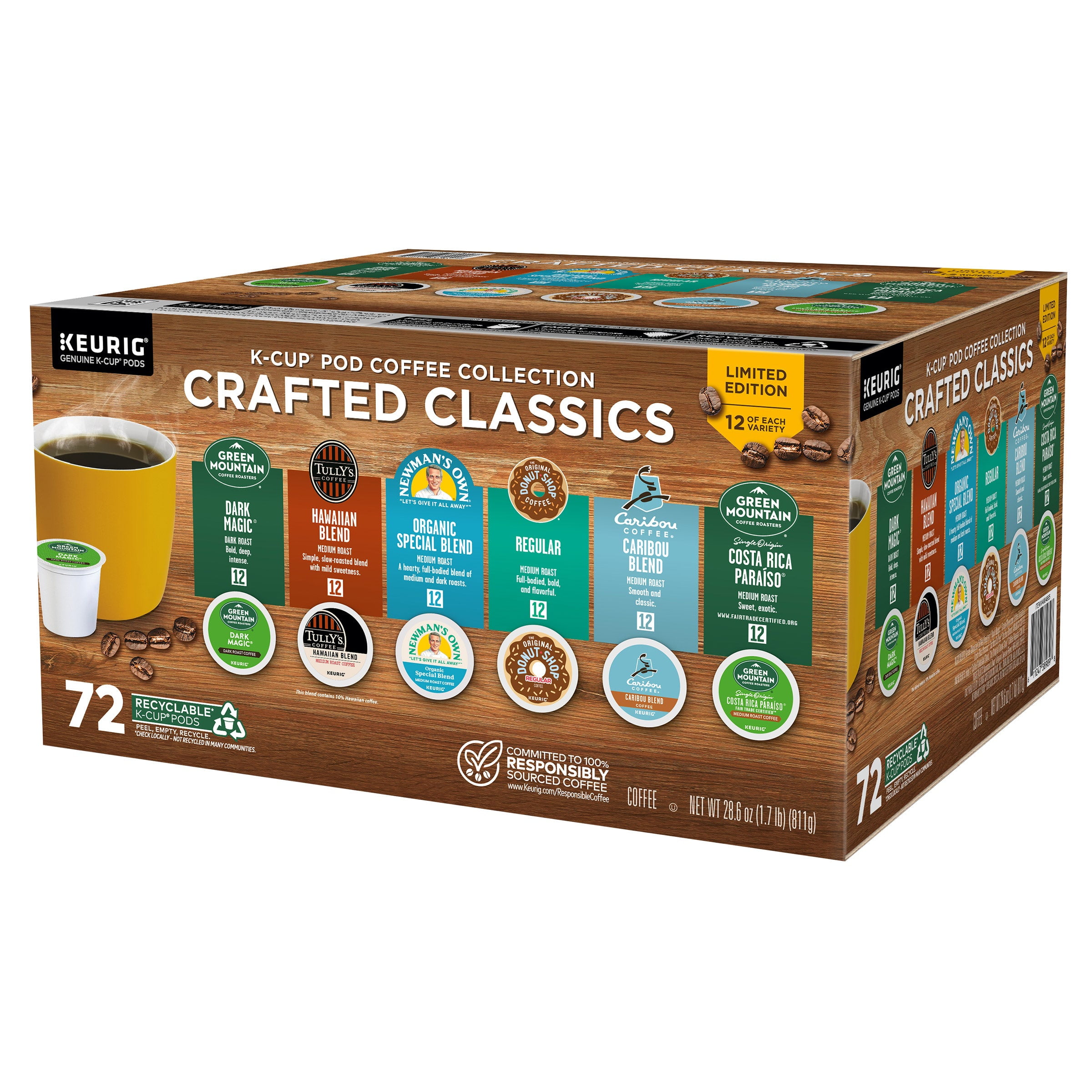 Crafted Classics K-Cup Coffee Pod Variety Pack, 72-Count - Walmart.com