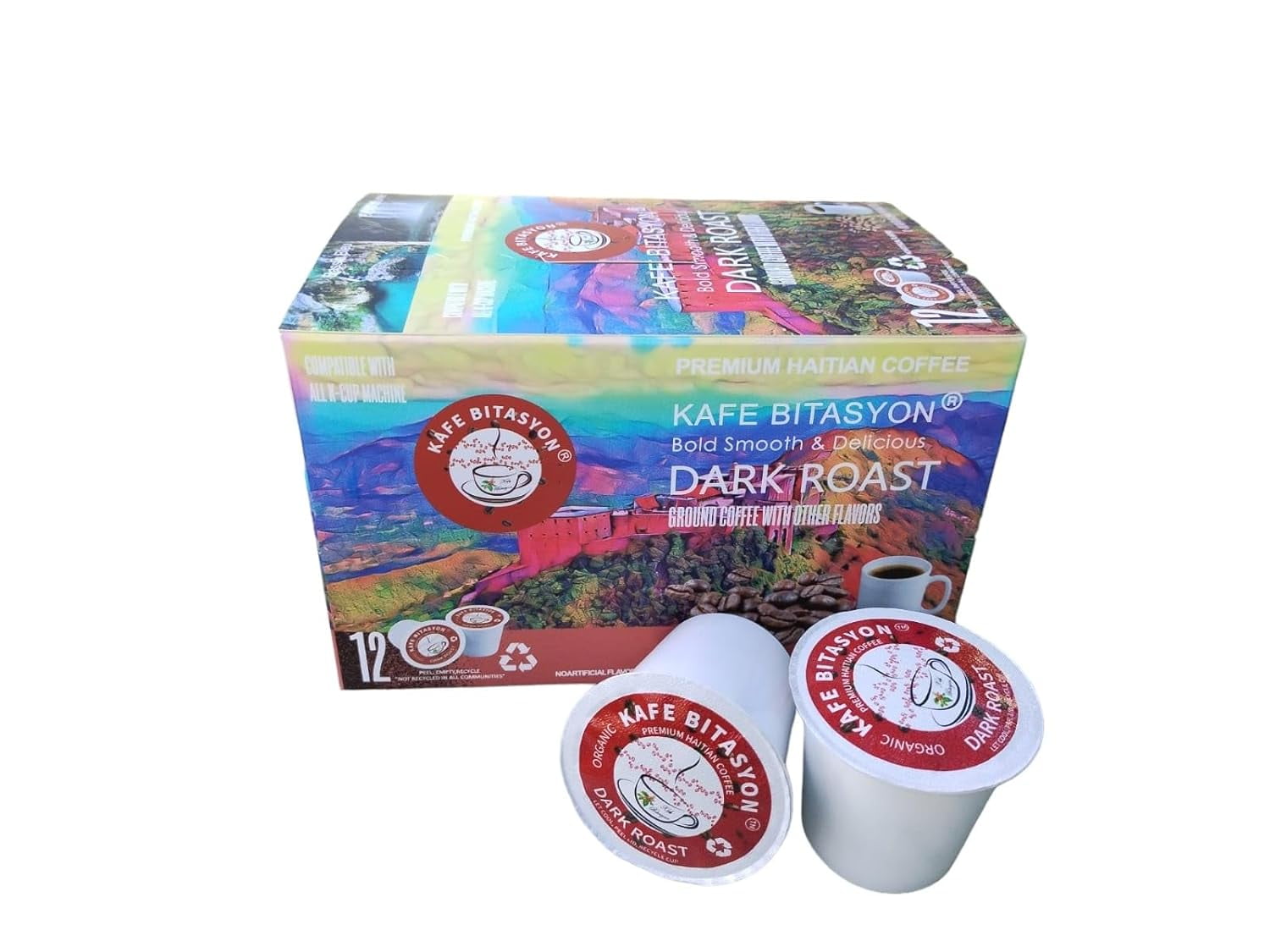 Coffee KAFE BITASYON Capsules , Dark Roast, Premium Haitian Coffee,12 ...