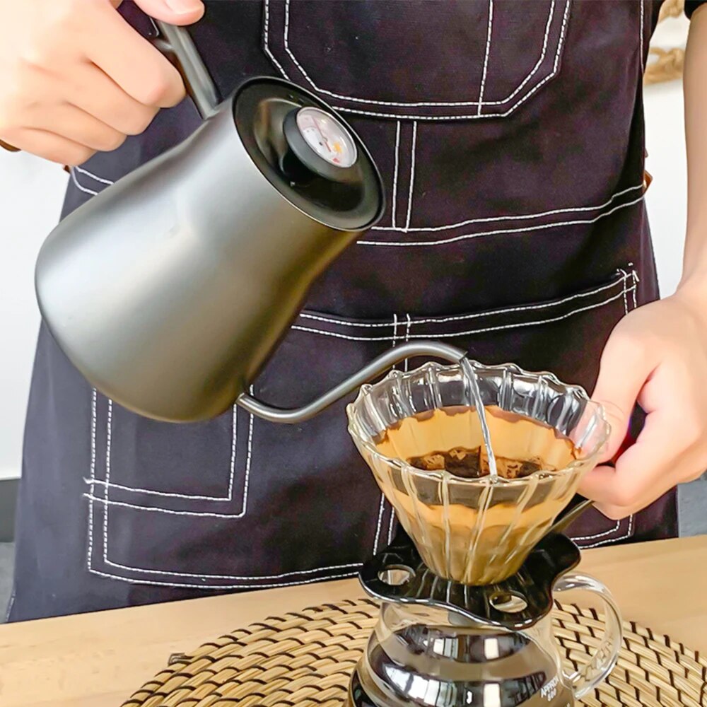 Coffee Kettle With Thermometer Pour Over Drip Kettle Stainless Steel ...