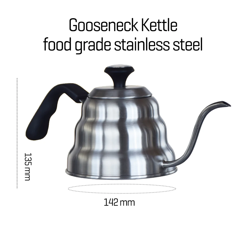 Coffee Kettle1L/1.2L Stainless Steel Pour Over Coffee Pot Kettle Drip ...