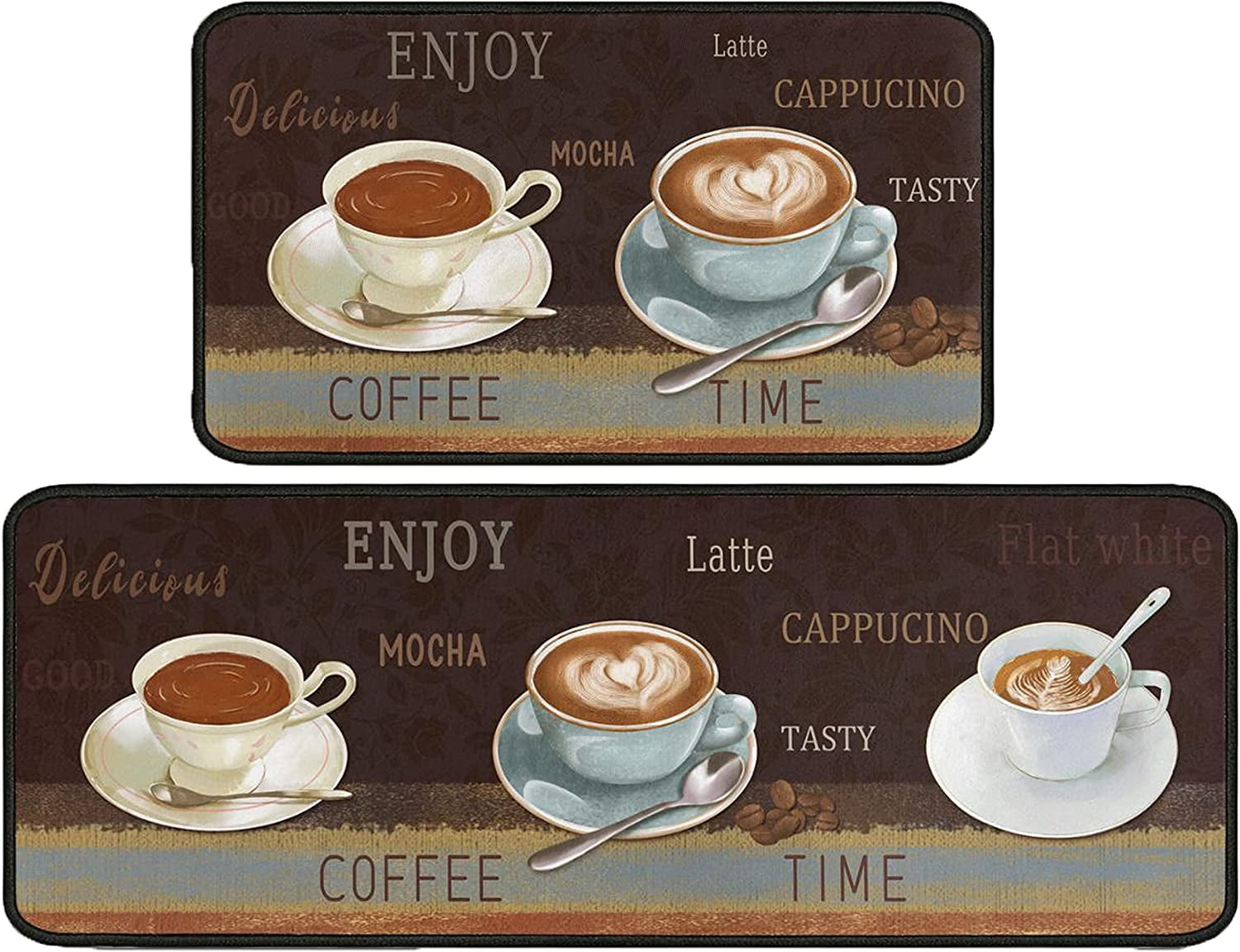 Coffee Kitchen Rug Set 2 Pieces, Farmhouse Kitchen Sink Rugs and Mats ...