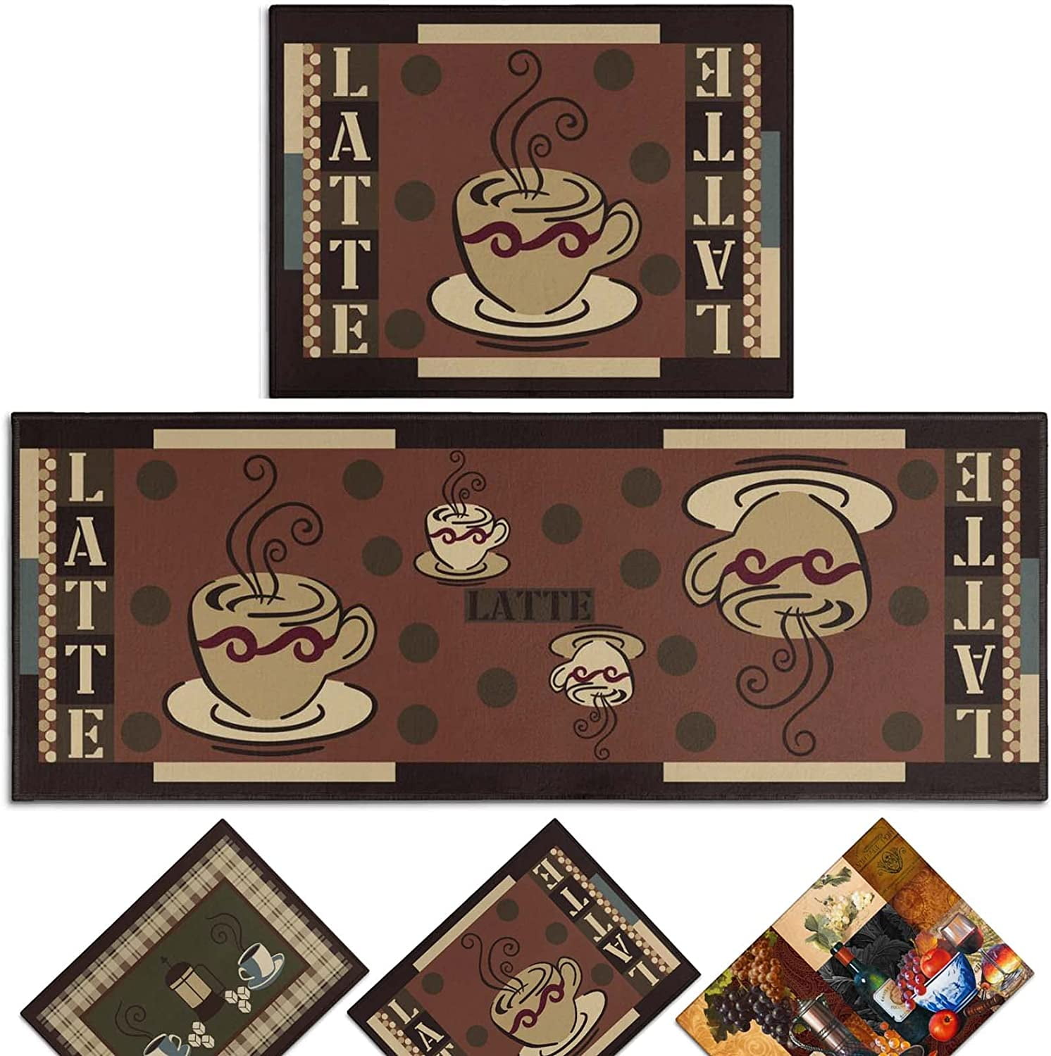 Coffee Kitchen Rugs Coffee Rugs for Kitchen Coffee Rug Coffee Latte ...